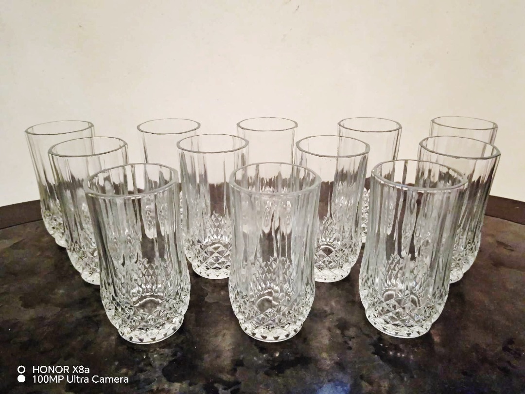 Eclat By Cristal D'Arques Longchamp 12oz. Crystal Highball Glassware ...