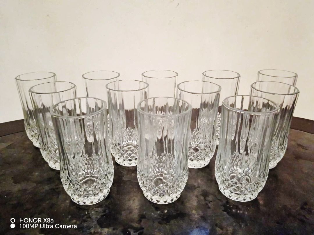 Eclat By Cristal D'Arques Longchamp 12oz. Crystal Highball Glassware ...