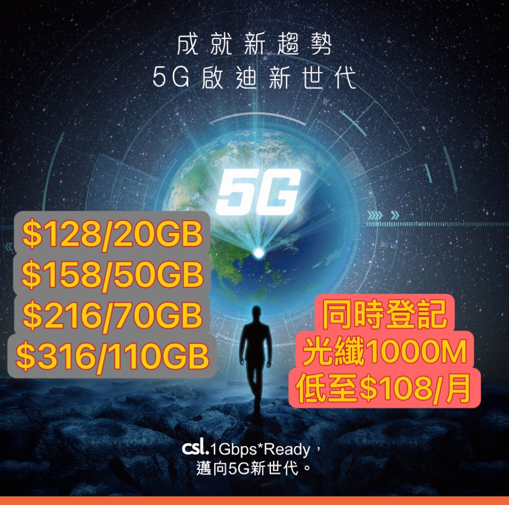 CSL - 5G 最新轉台優惠 x 網上行光纖1000m, 手提電話, 電話及其他裝置配件, Sim 卡 - Carousell