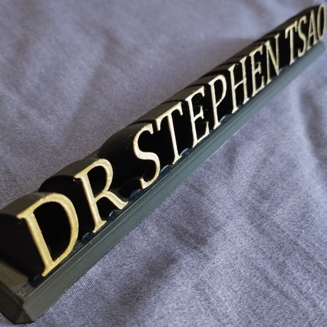 Custom 3D printed name plate desk table top decoration teacher's day ...