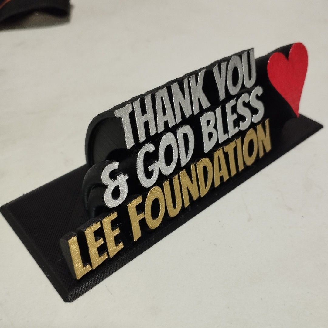 Custom 3D printed name plate desk table top decoration teacher's day ...