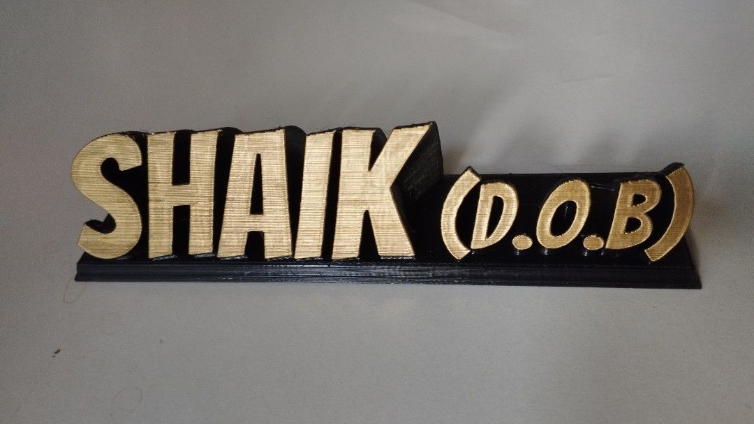Custom 3D printed name plate desk table top decoration teacher's day ...