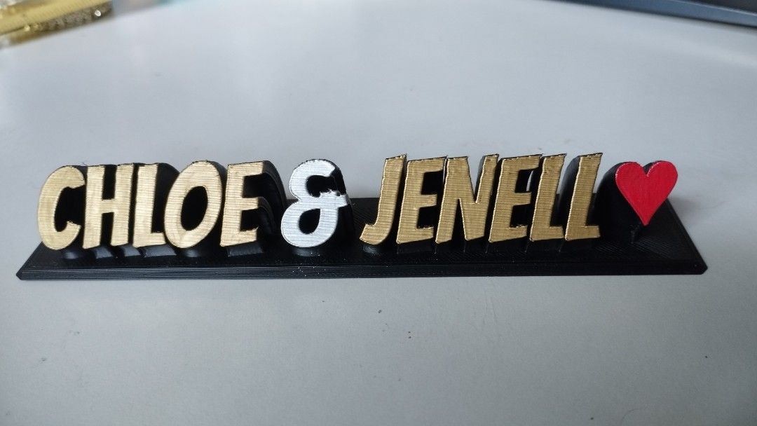 Custom 3D printed name plate desk table top decoration teacher's day ...