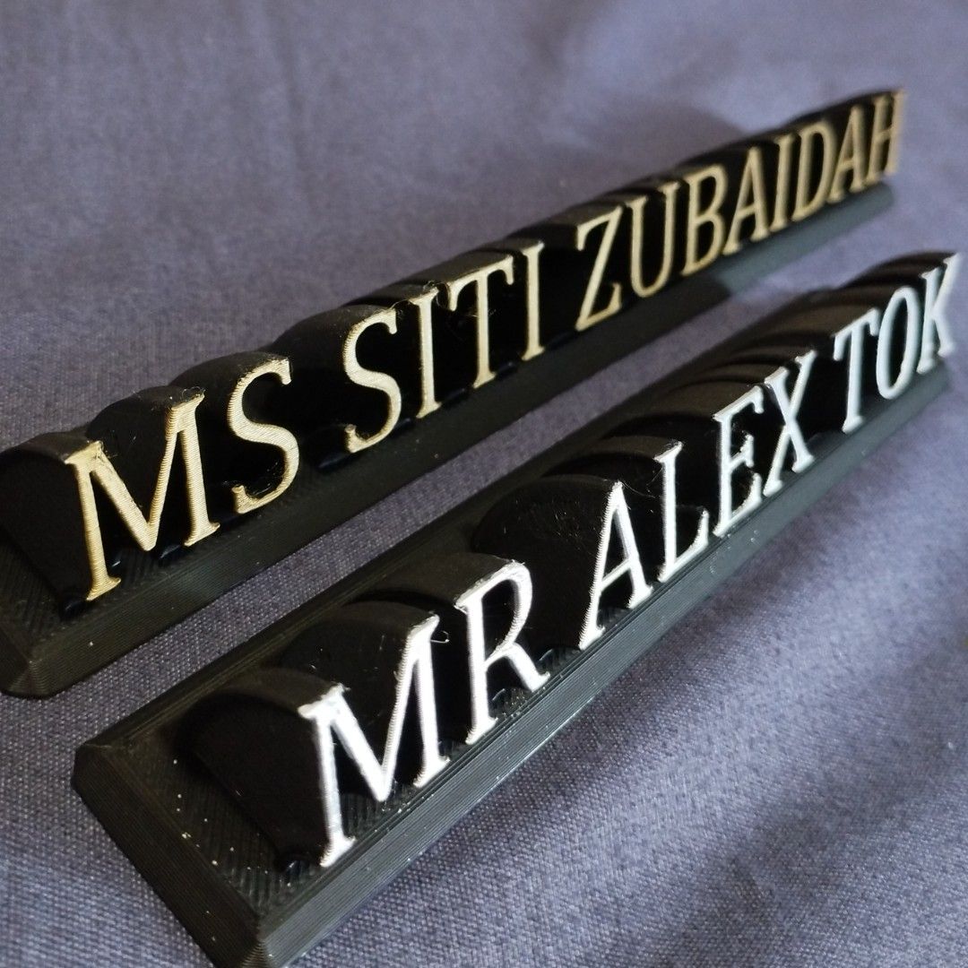 Custom 3D printed name plate desk table top decoration teacher's day ...