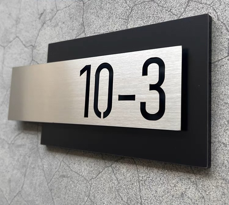 Custom High Quality Stainless Steel door unit number signage/ company ...
