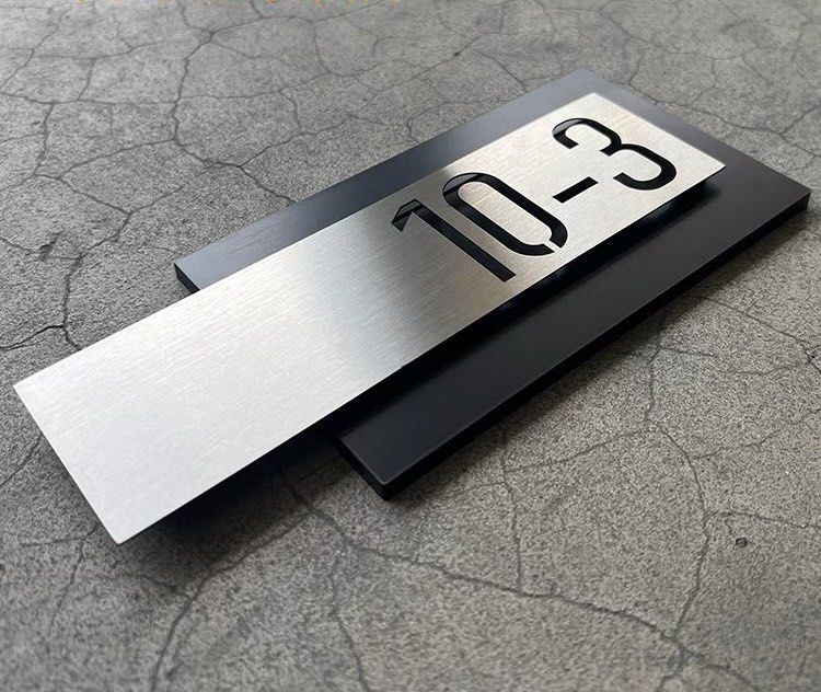 Custom High Quality Stainless Steel door unit number signage/ company ...