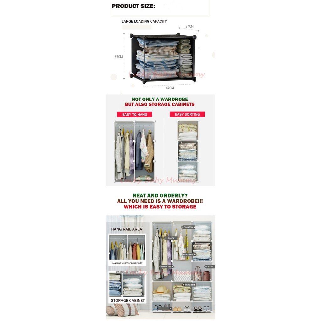 DIY modular cube cabinets multipurpose storage rack, Furniture & Home ...