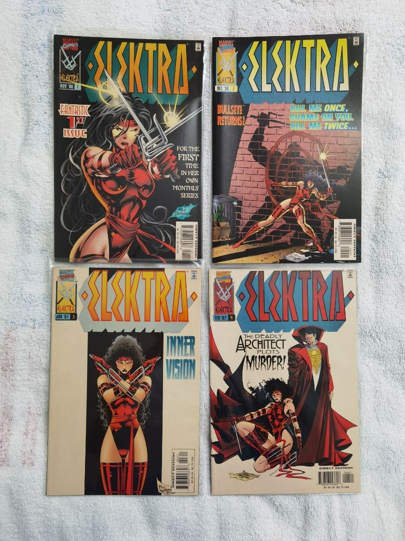 ELEKTRA. 1996 series. issue 1-4. cover & art by Mike Deodato Jr., Hobbies & Toys, Books ...