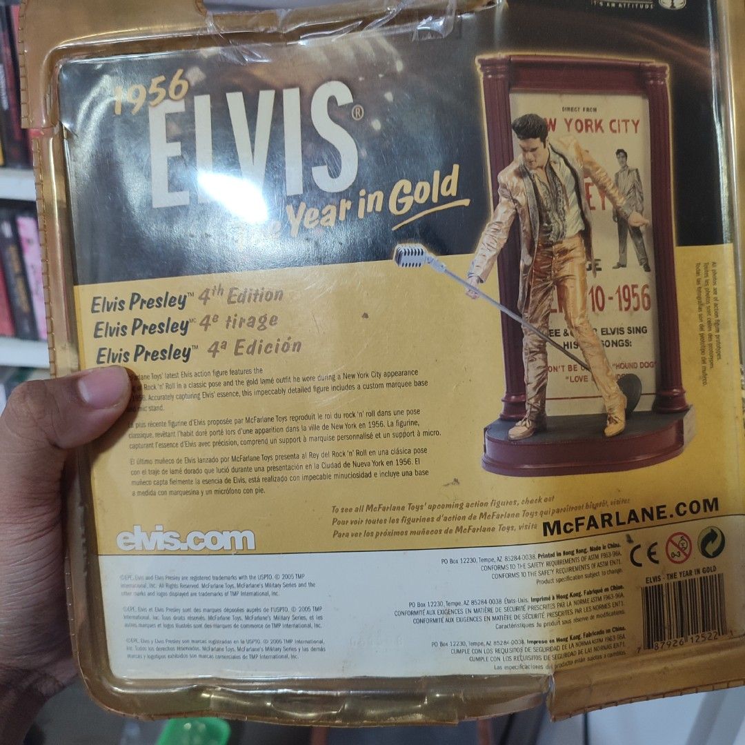 Elvis McFarlane Toys Rock n' Roll Action Figure #4 Gold Outfit, Hobbies ...