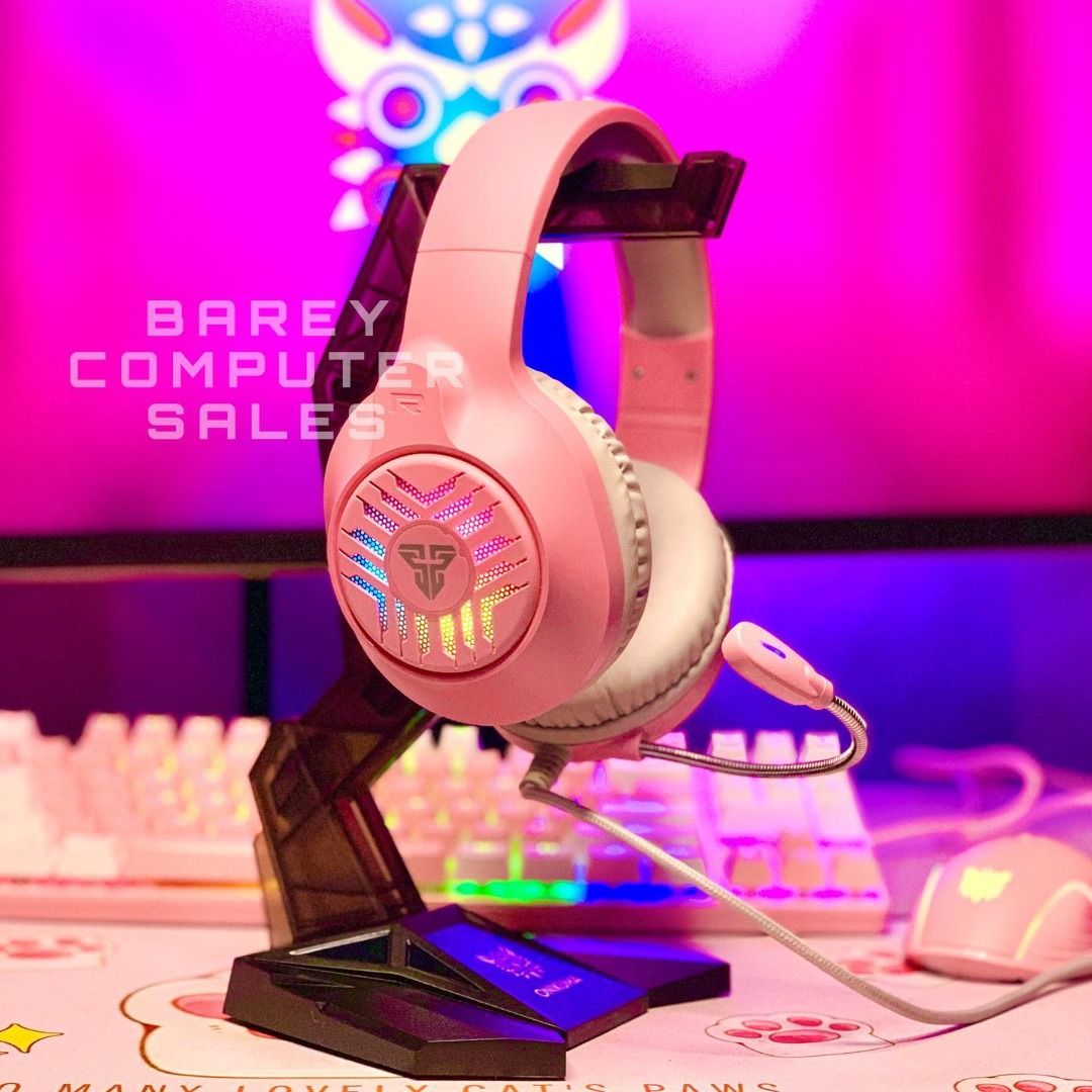 Fantech Blitz MH87 Gaming Headset Headphones Pink Multi Platform RGB w ...