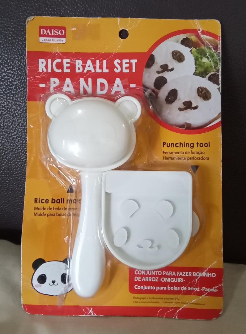 FAST SALE - Daiso Panda Rice Ball Set, Kitchen & Appliances di Carousell
