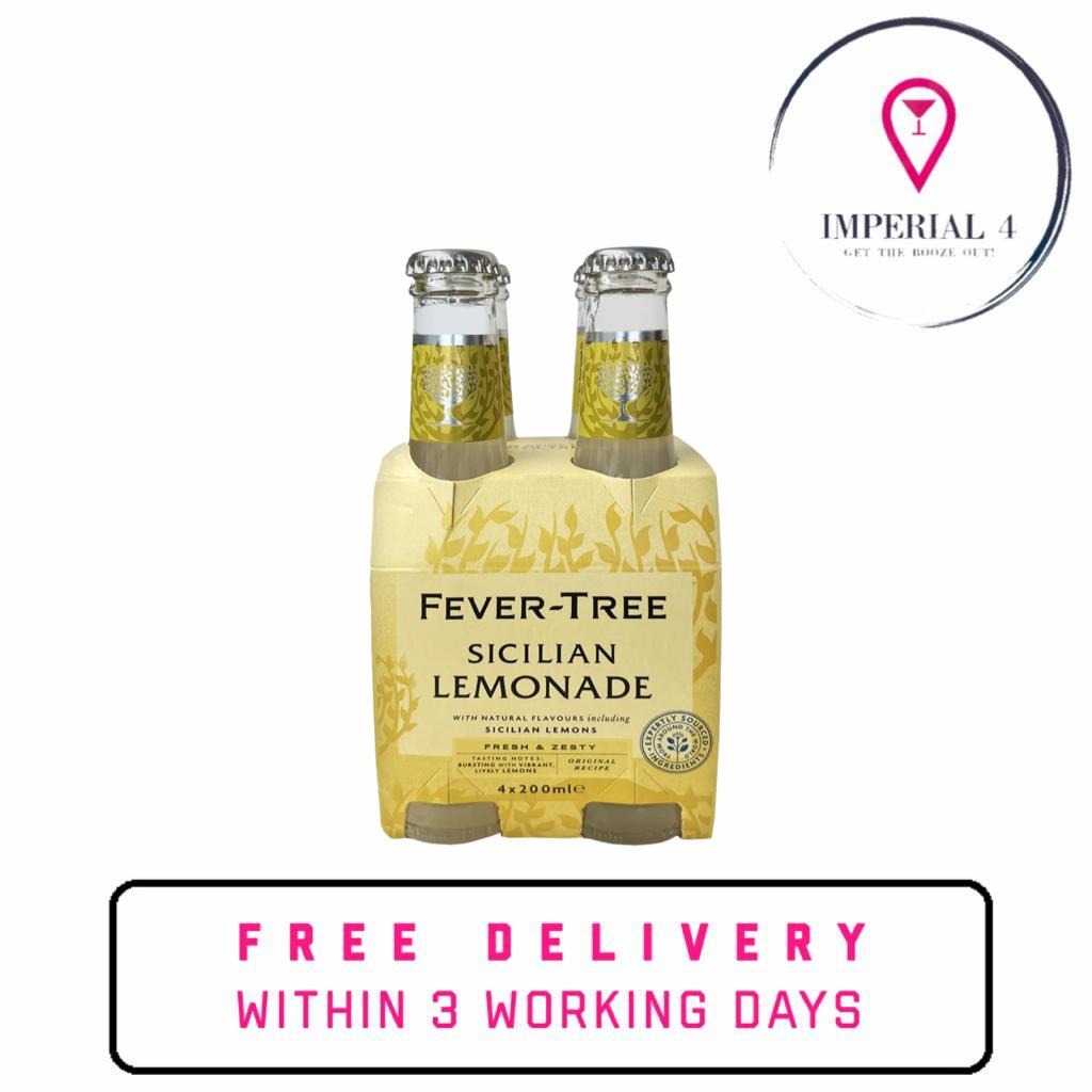 Fever Tree Premium Sicilian Lemonade Tonic Bottle - 24X200ML, Food ...