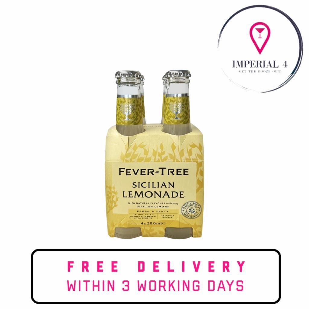 Fever Tree Premium Sicilian Lemonade Tonic Bottle - 24X200ML, Food ...