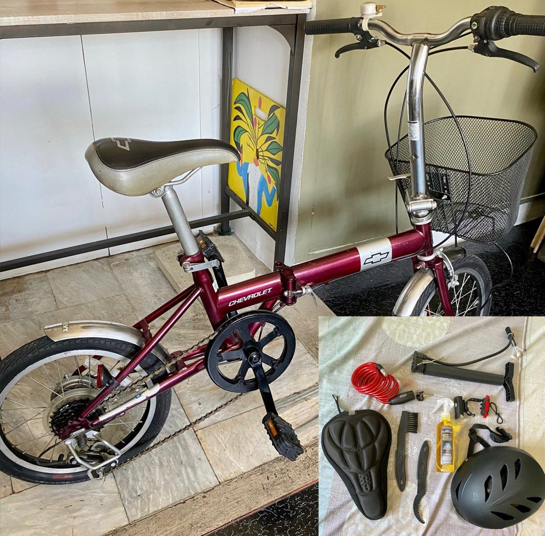 Folding Bike Chevy with Freebies, Sports Equipment, Bicycles & Parts ...