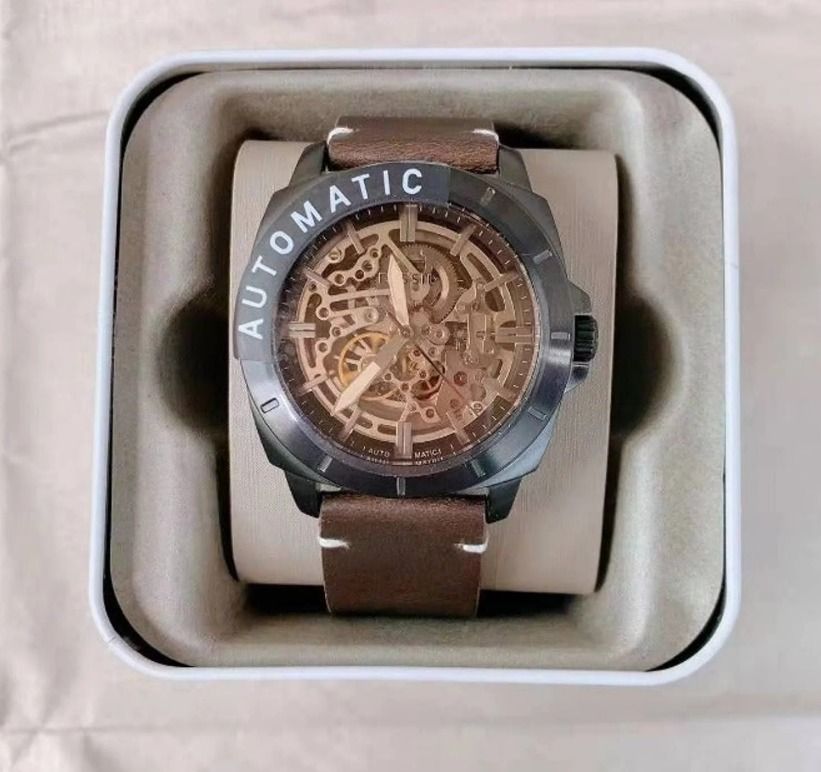 Fossil BQ2429 Privateer Sport Mechanical Brown Leather Analog Men's ...