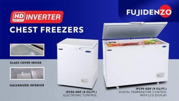 FUJIDENZO INVERTER CHEST FREEZER, TV & Home Appliances, Kitchen ...