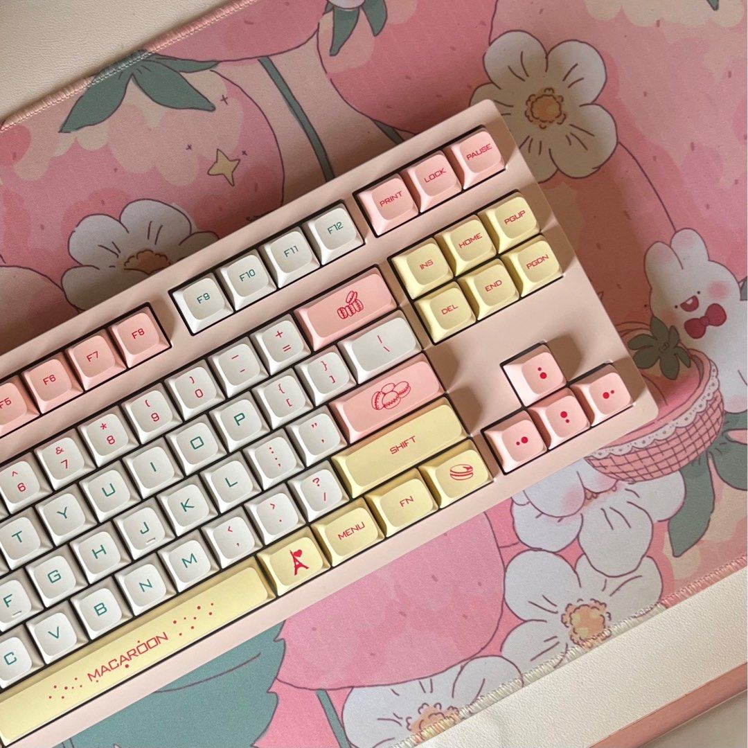 Fully Built TKL Custom Mechanical Keyboard 87% MK870 Pink, Computers ...