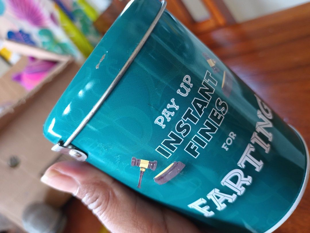 Funny Fine & Fund Tin Fart Box on Carousell