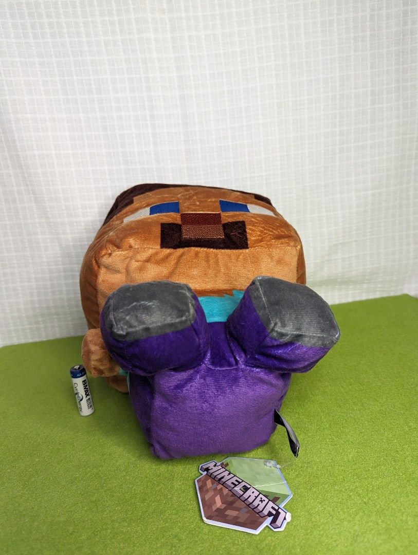 Furyu Mojang Minecraft Steve Sitting Plush Soft Toy with Tag, Hobbies ...