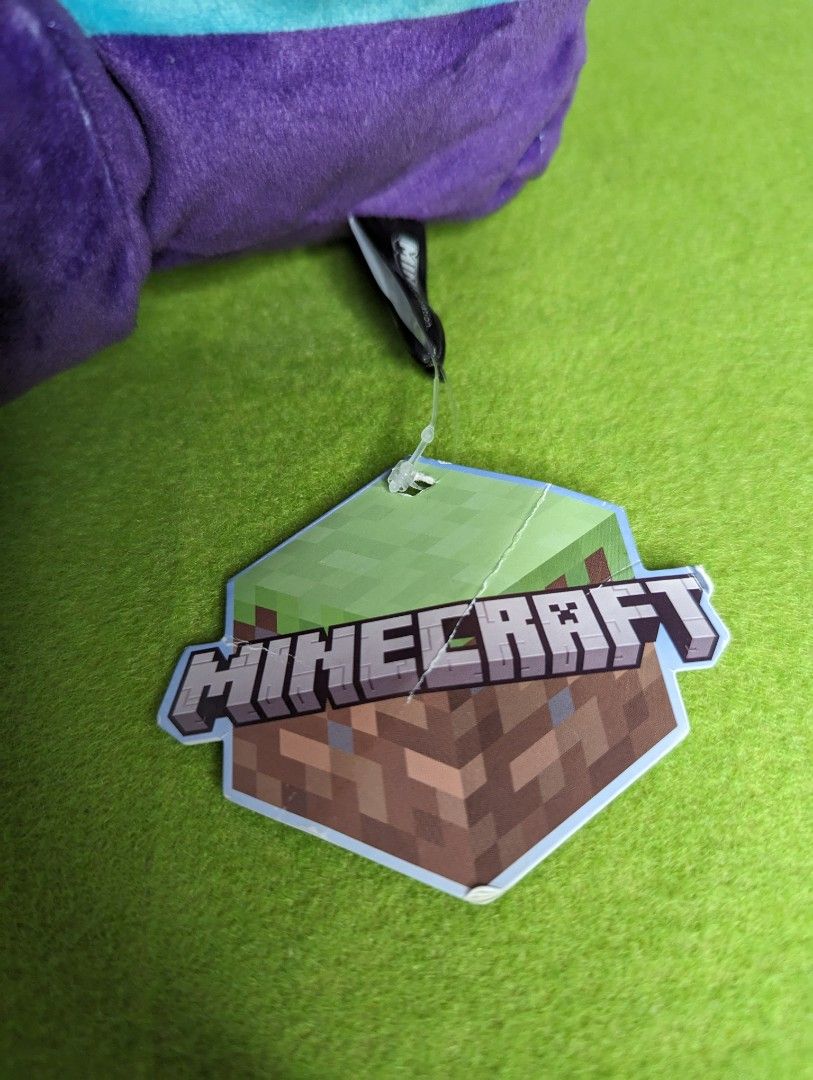 Furyu Mojang Minecraft Steve Sitting Plush Soft Toy with Tag, Hobbies ...