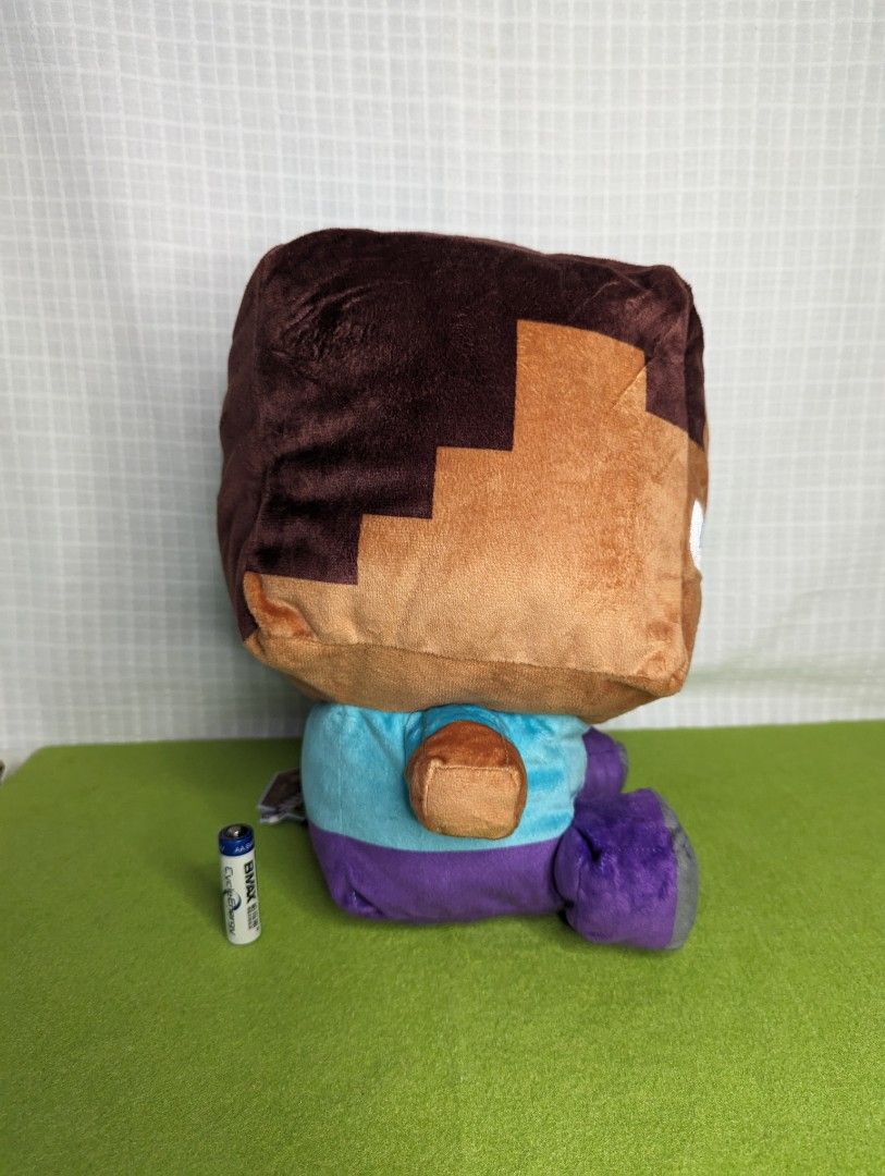 Furyu Mojang Minecraft Steve Sitting Plush Soft Toy with Tag, Hobbies ...