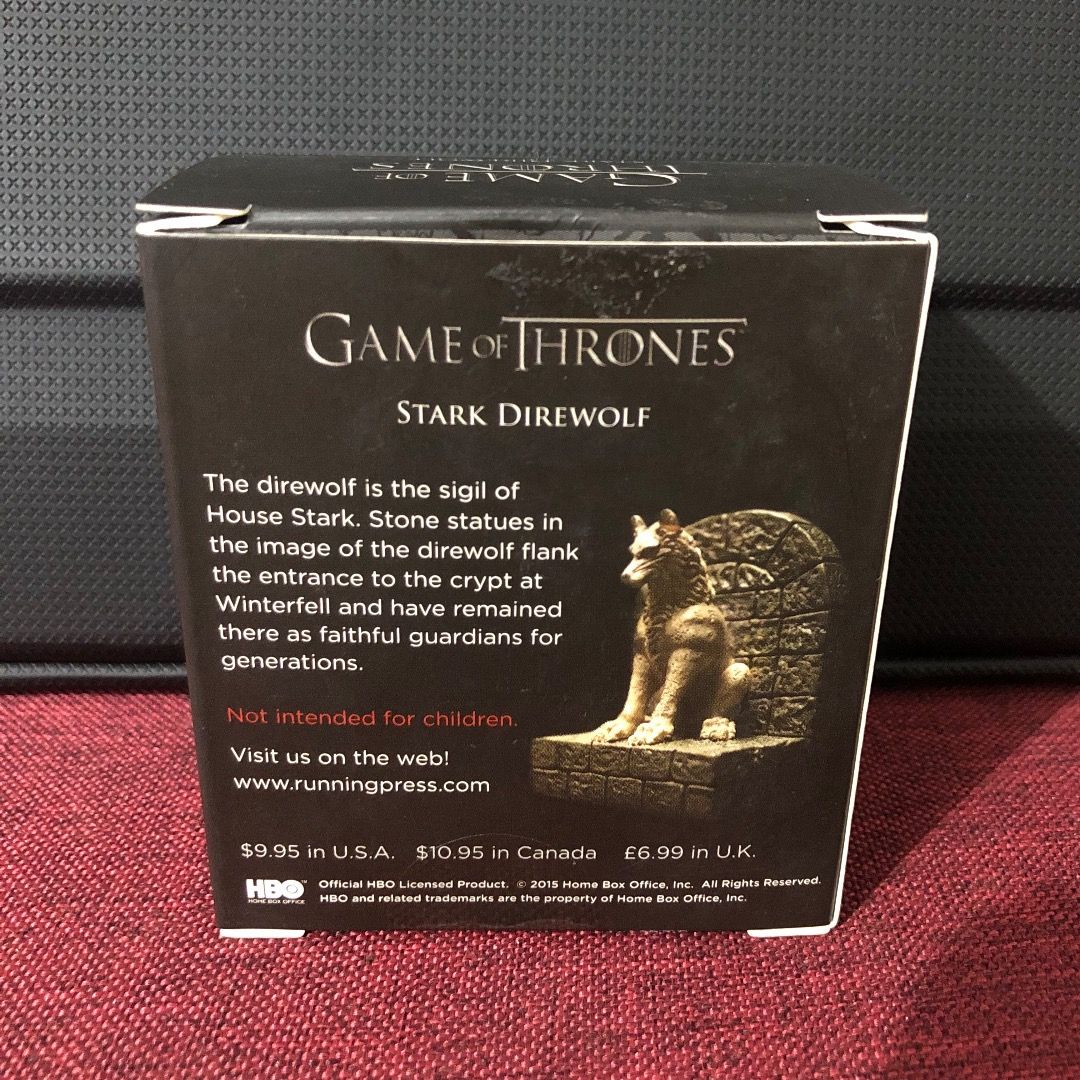 Game Of Thrones Stark Direwolf Stone Statue (ALREADY SOLD), Hobbies ...