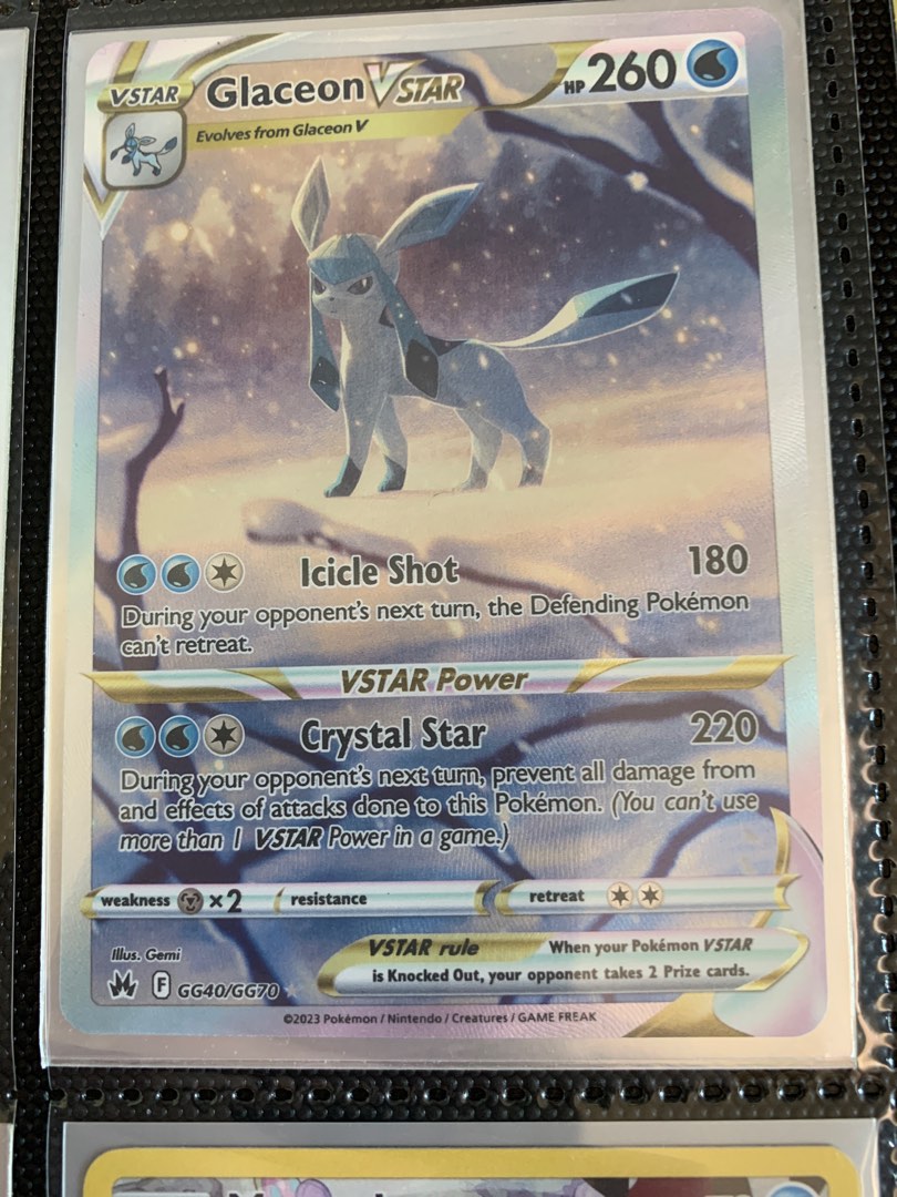 Glaceon vstar full art , 興趣及遊戲, 玩具 & 遊戲類 - Carousell
