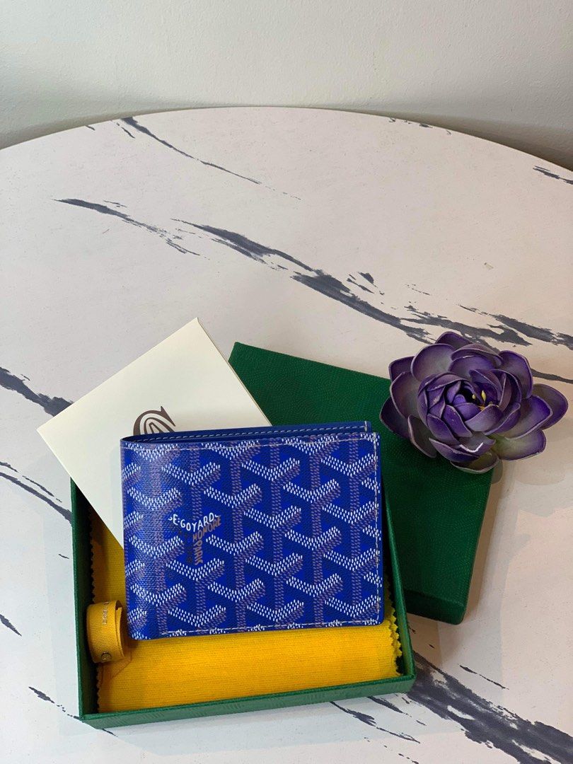 Goyard Bifold Wallet in Royal Blue, Luxury, Bags & Wallets on Carousell