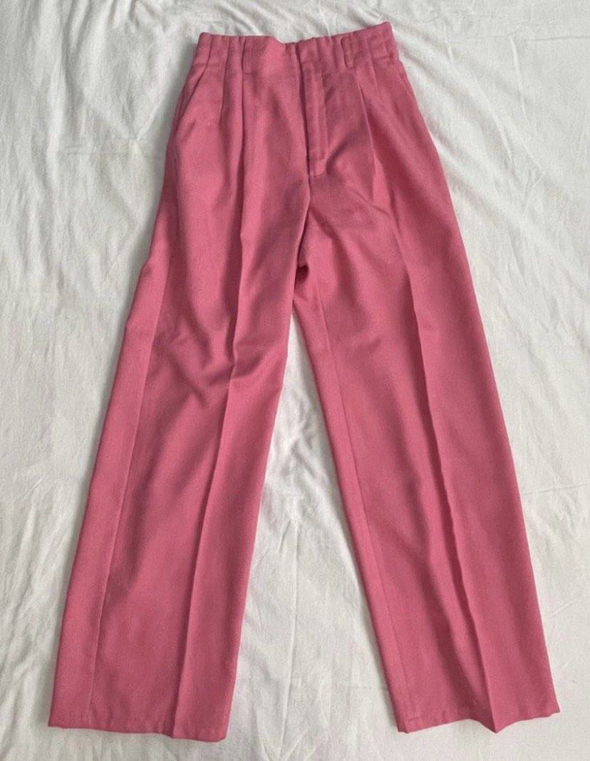 GU Colored Slacks/Trousers (Pink) on Carousell