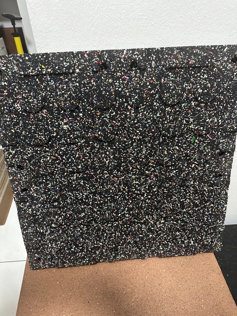 Gym floor rubber mat 50cm by 50 cm 2cm thick, Sports Equipment ...