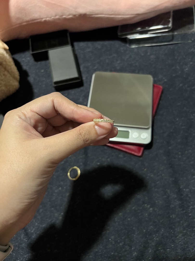 RUSH SALE Half eternity ring Japan gold on Carousell