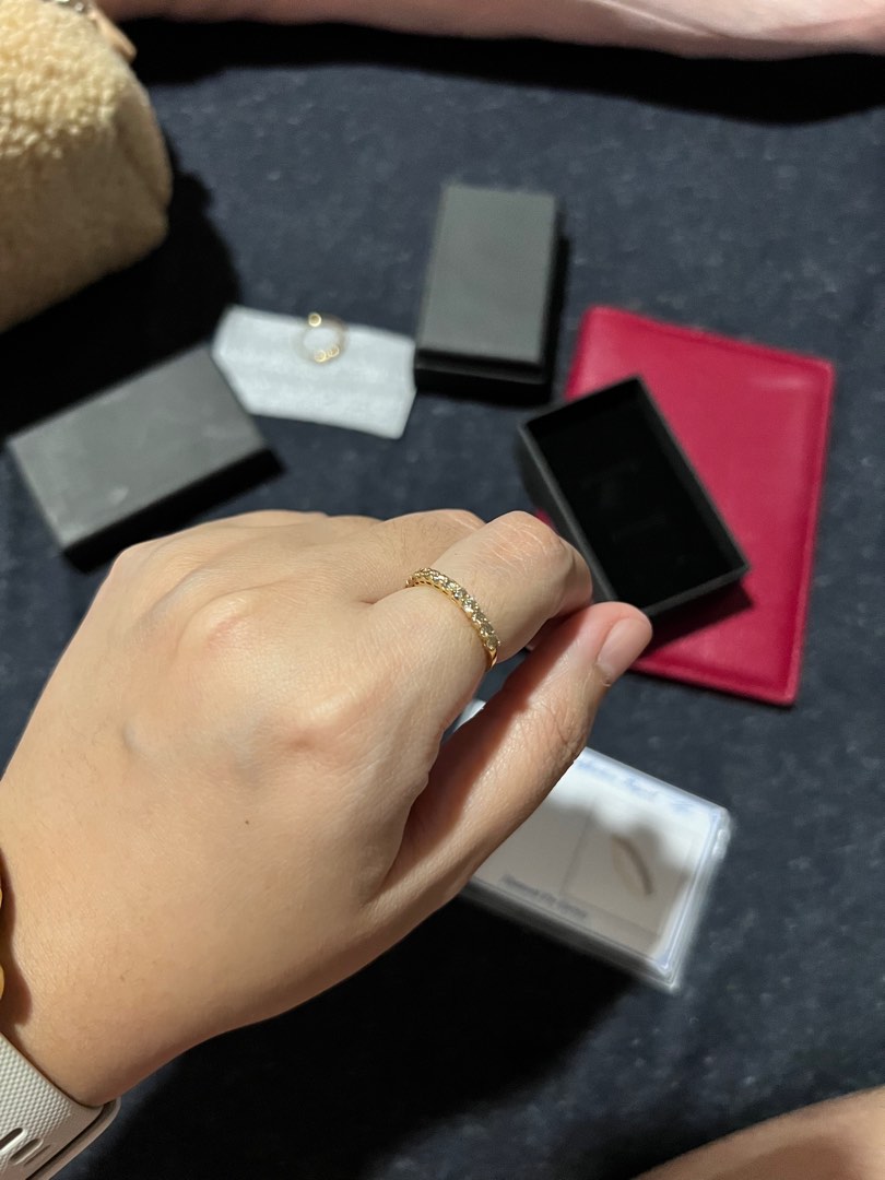 RUSH SALE: Half eternity ring japan gold on Carousell