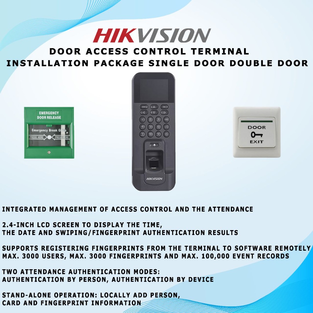 Hikvision Door Access - Single | Double Door Access System║ Biometrics ...