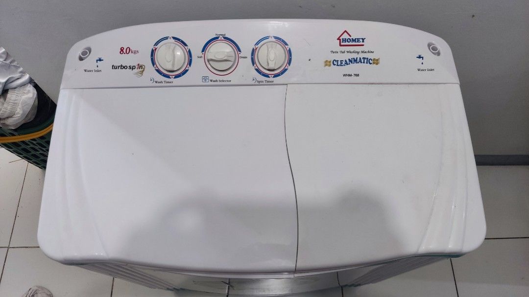 Homey Cleanmatic 8Kg Twin Tub Washing Machine, TV & Home Appliances ...