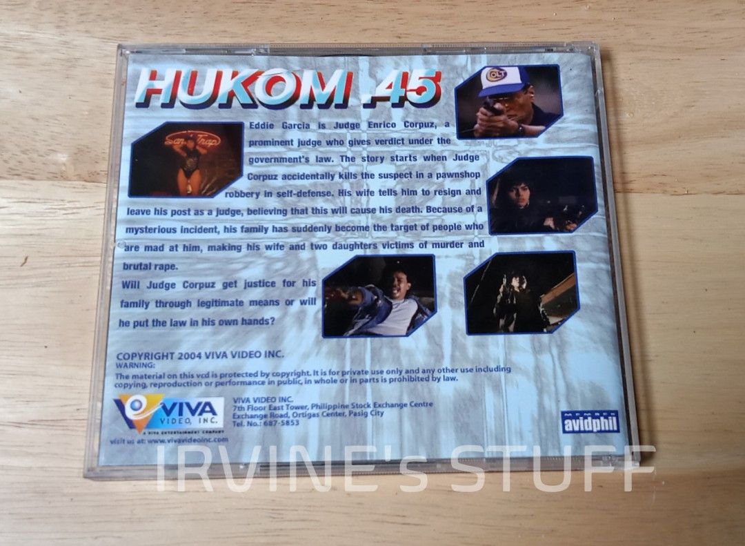HUKOM 45 Tagalog movie VCD Original Eddie garcia movie on Carousell