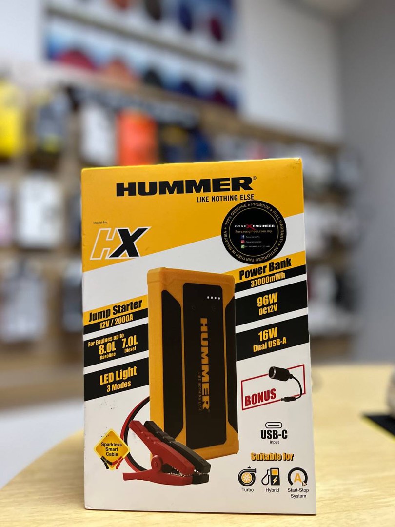 Hummer HX Multifunctional Powerbank Jump Starter USB-A to USB-C ...