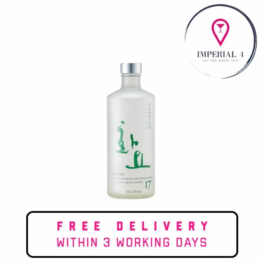 Hwayo 17 Premium Korean Soju - 375ML, Food & Drinks, Alcoholic Beverages on Carousell