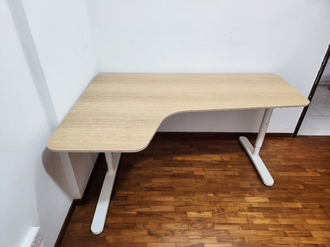 IKEA Bekant L Shaped Study Desk Table, Furniture & Home Living, Furniture, Tables & Sets on ...