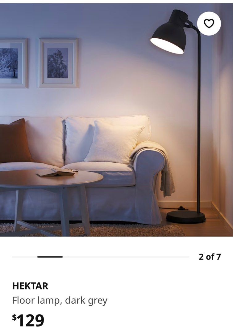 Ikea hector lamp with bulb, Furniture & Home Living, Lighting & Fans ...