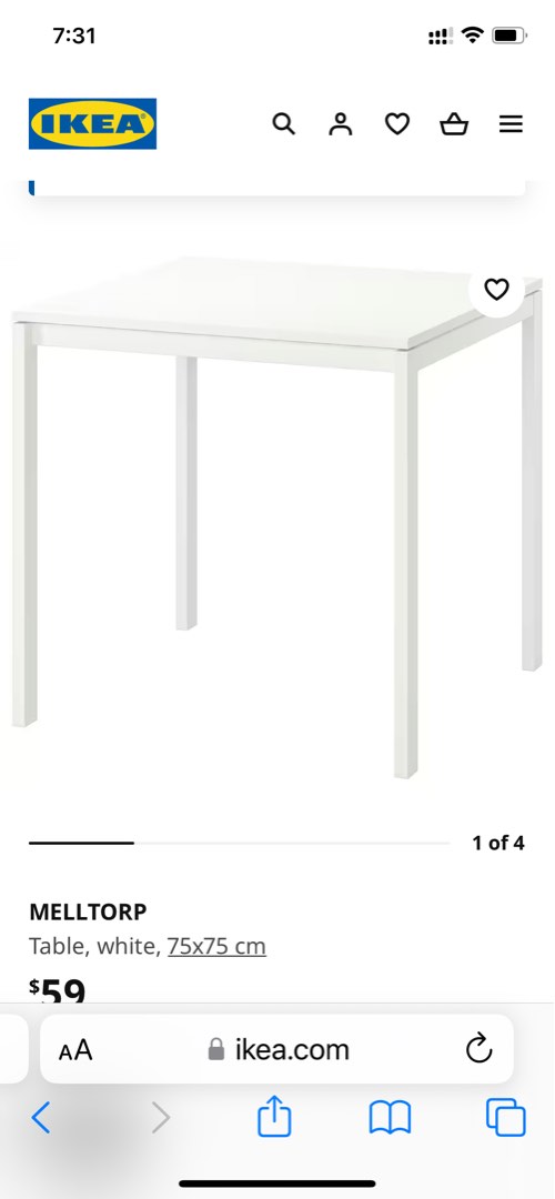 IKEA table, Furniture & Home Living, Furniture, Tables & Sets on Carousell