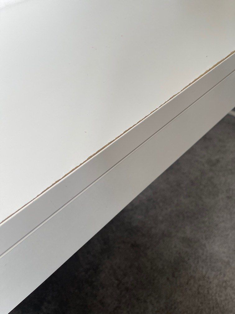 IKEA white long office table, Furniture & Home Living, Furniture ...