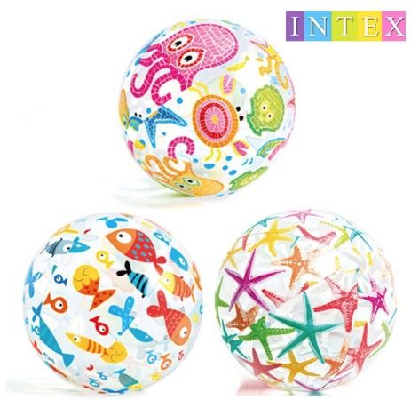 Intex Beach Ball With Different Design For Kids Toddler Fun Play Ball ...