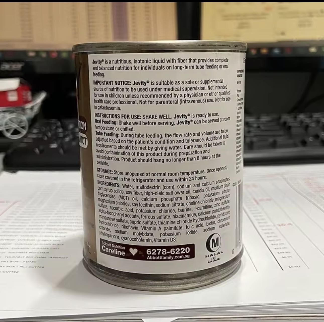 Jevity With Fiber 237ml 250 cal- Isotonic Nutrient Cavity Ready to ...