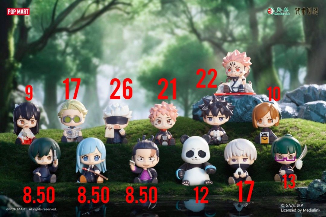 POPMART Jujutsu Kaisen POPMART PO ALL DESIGNS, Hobbies & Toys, Toys ...