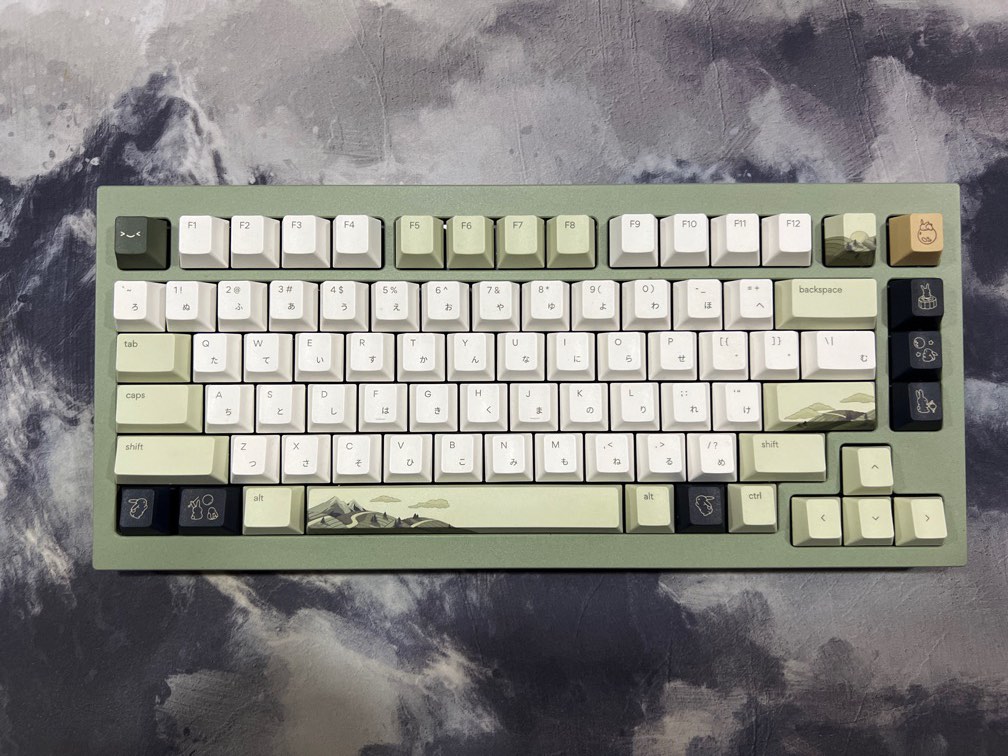 Keychron Q1 (green) custom mechanical keyboard, Computers & Tech, Parts ...