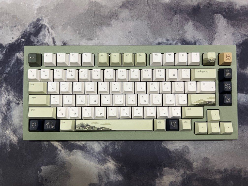 Keychron Q1 (green) custom mechanical keyboard, Computers & Tech, Parts ...