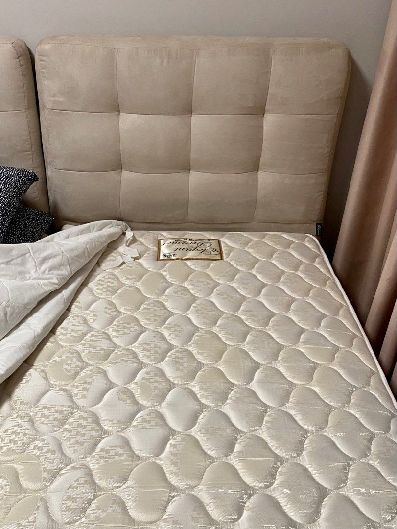 King Koil single bed mattress and frame, Furniture & Home Living ...