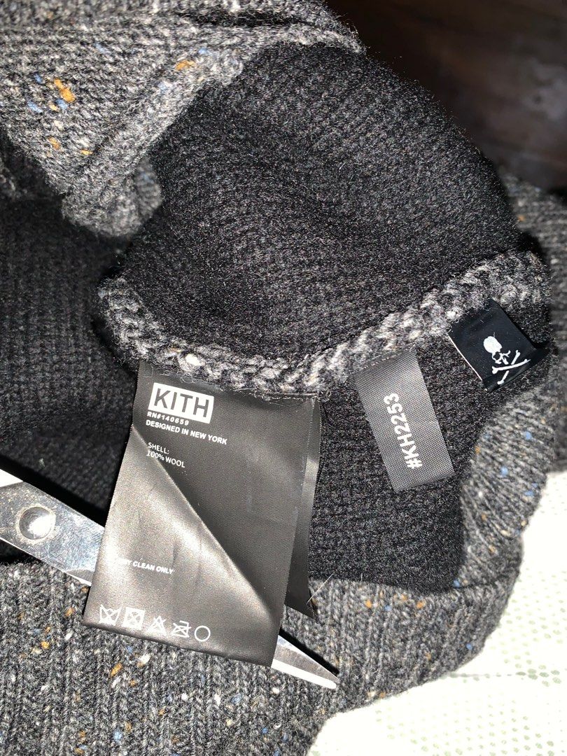 Kith x mastermind world knit cardigan black, Men's Fashion, Coats ...