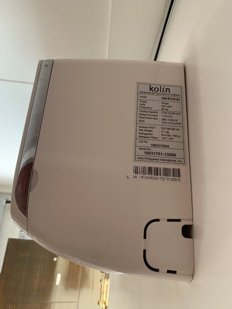 KOLIN INVERTER KSM-IW10-4F1M 25k NEGOTIABLE, TV & Home Appliances, Air ...