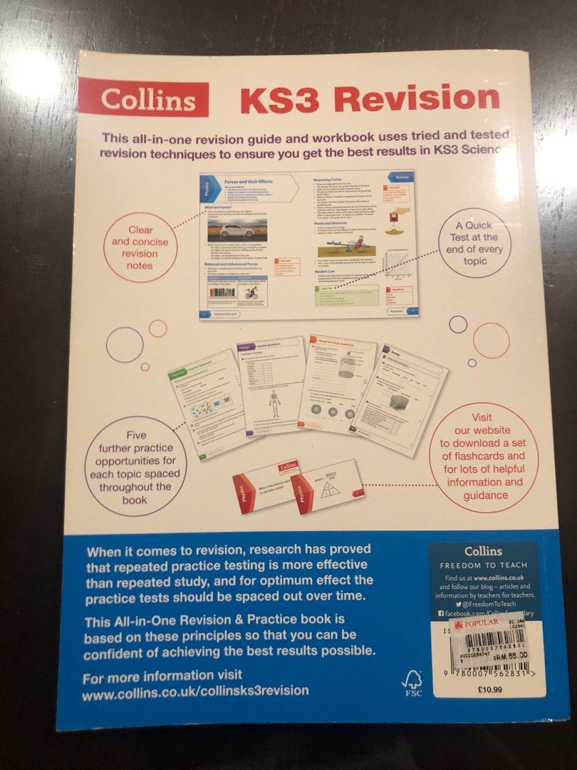 KS3 Science Revision Collins, Hobbies & Toys, Books & Magazines ...